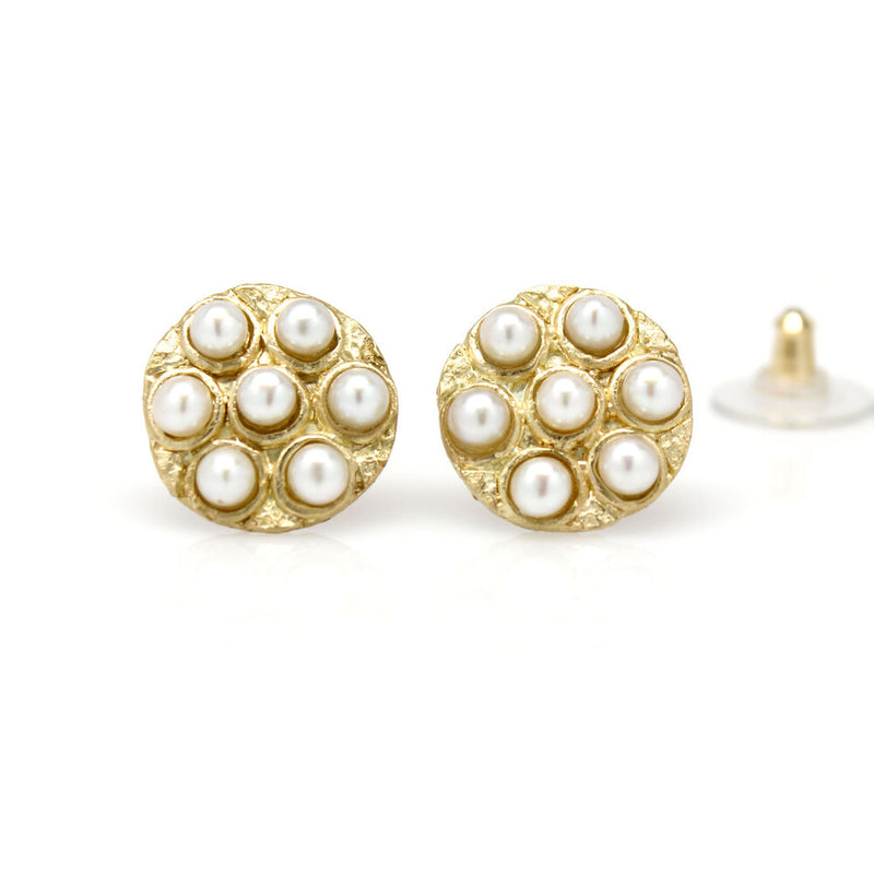 Seven Pearl Cluster Studs - Amanda Hagerman Jewelry